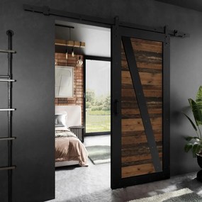 Posuvné dveře LOFT ADIO 4 černý + old style 60