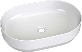 Ravak Zeta Slim - Umyvadlo, 55x37 cm, bez přepadu, bez otvoru pro baterii, bílá XJX01155007