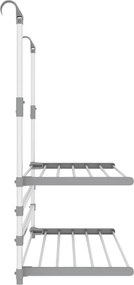 Sušák na prádlo na balkon 89 x 25 x (60–95) cm hliník 154605