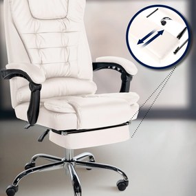 Kancelářská židle Oxygen umělá kůže – bílá