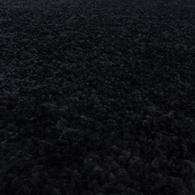 Ayyildiz koberce Kusový koberec Sydney Shaggy 3000 black kruh - 160x160 (průměr) kruh cm