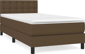 Box spring postel s matrací tmavě hnědá 90x190 cm textil 3140340