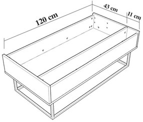 Designový konferenční stolek Gabryle 120 cm vzor ořech