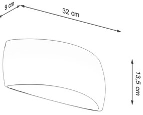 Nástěnné svítidlo Pontius, 1x bílé keramické stínítko, b