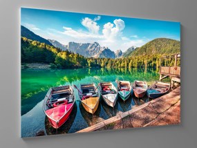 Liox Obraz výletní lodě na jezeře Rozměr: 150 x 100 cm