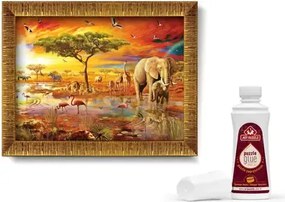 ART PUZZLE 5695 Puzzle s rámem a lepidlem 3v1 Králové savany / 1000 dí