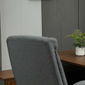 Ergonomická výškově nastavitelná kancelářská židle Vinsetto s funkcí houpání v šedé barvě pro kancelář a domácí kancelář | Aosom.de