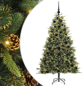 Umělý sklopný vánoční stromeček s kužely Zelená 180 cm 3395090
