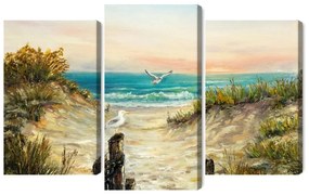 Vícedílný obraz Malované Písečné Duny Nedostatek Nedostatek Plátno Canvas 120x80