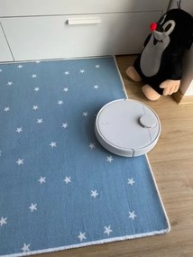 Vopi | Kusový koberec Hvězdička modrá - Kulatý průměr 80 cm