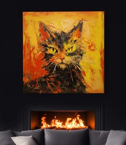 Obraz na plátně - Kočka paní Smithové FeelHappy.cz Velikost obrazu: 60 x 60 cm