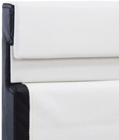 vidaXL Marketos Rám postele s LED světlem bílý umělá kůže 160 x 200 cm