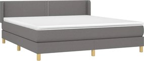 Box spring postel s matrací tmavě šedá 180x200 cm textil 3130210