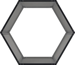 Přístřešek na dřevo G21 HEX 53 - 92 x 60 cm, antracitový [63900517]