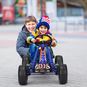 Costway Vozík Gokart s pedálem ruční brzdy Auto 30 kg Pedál Vozidlo