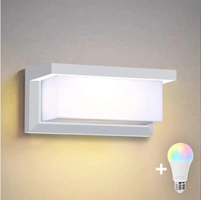 BRILAGI - LED RGBW Venkovní nástěnné svítidlo BRICKY 1xE27/12W/230V bílá IP54