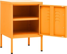 Noční stolky 2 ks hořčicově žlutá 35 x 35 x 51 cm ocel 3095207