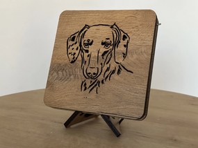 Li-Go "Jezevčík krátkosrstý" lampa 19x19 cm provedení povrchu: dub