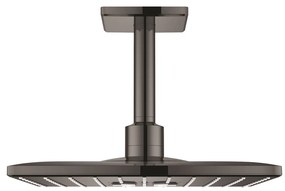 Grohe Rainshower SmartActive 310 Cube - Set stropní hranaté hlavové sprchy se 2 režimy proudu, Hard Graphite 26481A00