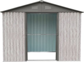 Zahradní domek BestBerg ZDB-9SD / 9 m² / 279 x 324 x 211 cm / dekor bílé dřevo/šedá