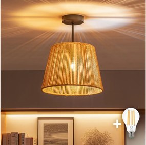 BRILAGI - LED Přisazený lustr CERIA BOHO 1xE27/60W/230V pr. 28 cm černá/hnědá