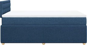 Box spring postel s matrací modrá 120x200 cm textil 3287443