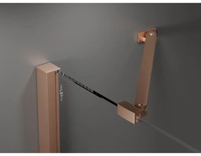 Mexen Velar Duo, sprchový kout s posuvnými dveřmi 80 x 80 cm, 8mm sklo námraza, měděná matná, 871-080-080-32-65