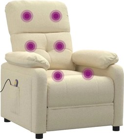 Masážní křeslo krémové textil 289681