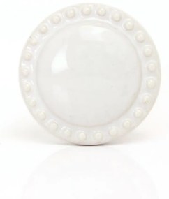 La finesse Porcelánová úchytka kulatá bílá, bílá barva, porcelán 40 mm
