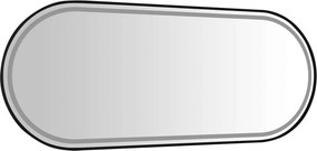 Sapho - Zrcadlo Kaira s LED osvětlením, 120x50 cm, matná černá KA500