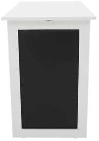Skládací stůl na zeď ZALMAN s křídovou tabulí, MDF barva bílá