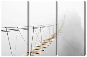 Vícedílný obraz Visutý Most V Mlze Nedostatek Nedostatek Plátno Canvas 60x40