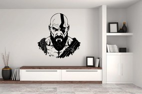 Lepy.cz Samolepka na zeď God of War - Kratos Velikost (šířka x výška): 95x101cm, Barevná varianta: Bílá