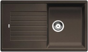 Blanco Zia 5 S, silgranitový dřez 860x500x190 mm, 1-komorový, kávová, 520519