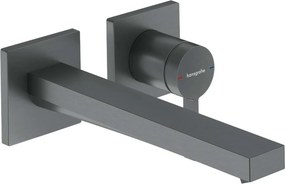 Hansgrohe Tecturis E - Umyvadlová baterie pod omítku, s výpustí, 2-otvorová instalace, EcoSmart+, kartáčovaný černý chrom 73051340