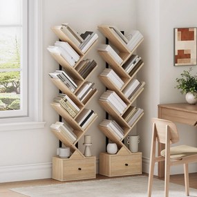 Designová knihovna Marelo 135 cm hnědá/černá
