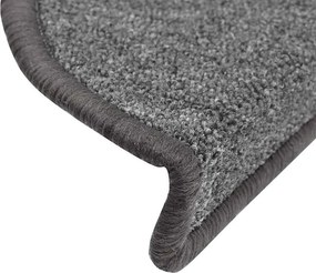 Schodové rohože 20 ks 56 x 17 x 3 cm tmavě šedé, půlkulaté 3365782
