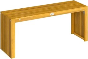 Outsunny zahradní lavička ze dřeva, pro 2 osoby, 110 cm, s latkovým sedákem, nosnost 240 kg, pro terasu, verandu, park, přírodní