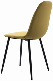 Set dvou jídelních židlí DART žluté (černé nohy)