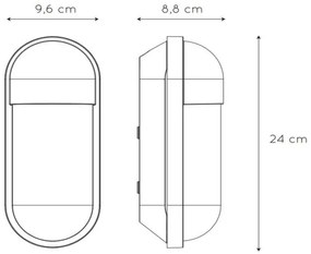 Lucide 29897/01/31 - Venkovní nástěnné svítidlo CAPSULE 1xE27/15W/230V IP54