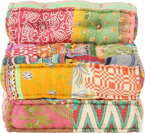Modulární pouf patchwork textil 287702