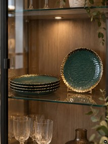Keramická sada talířů Kati Green Gold 8ks
