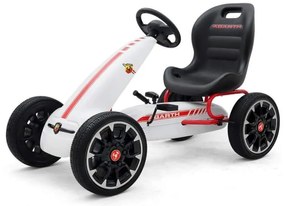 Dětská šlapací motokára Go-kart Milly Mally Abarth bílá