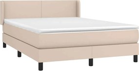 Box spring postel s matrací cappuccino 140x200 cm umělá kůže 3130666