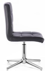 LuxuryForm Židle TOLEDO na stříbrném kříži - černá