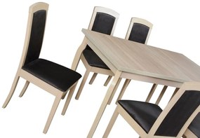 Drewmix Jídelní stůl ALBA 5 + doprava zdarma deska stolu grafit, nohy stolu grandson