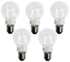 Sada 5 LED žárovek E27 A60 se senzorem soumraku 2,5W 250 lm 2700K