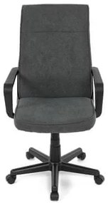 Autronic Kancelářská židle Kancelářská židle, černý plast, šedá látka, kolečka pro tvrdé podlahy (KA-L607 GREY2)