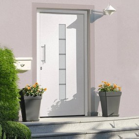 Vchodové dveře hliník a PVC bílé 100 x 200 cm 3056809