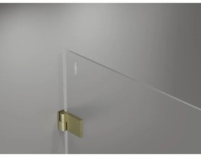 Mexen, Mexen Lunar-B levé otočné sprchové dveře 70 cm, transparentní, broušené zlaté - 832-070-000-55-00-L